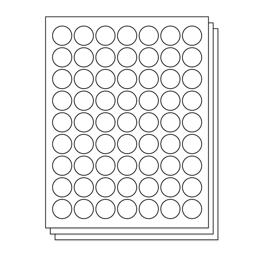 63UP | 1 inch Blank Circle Labels - 63 Labels per Sheet – OfficeSmartLabels