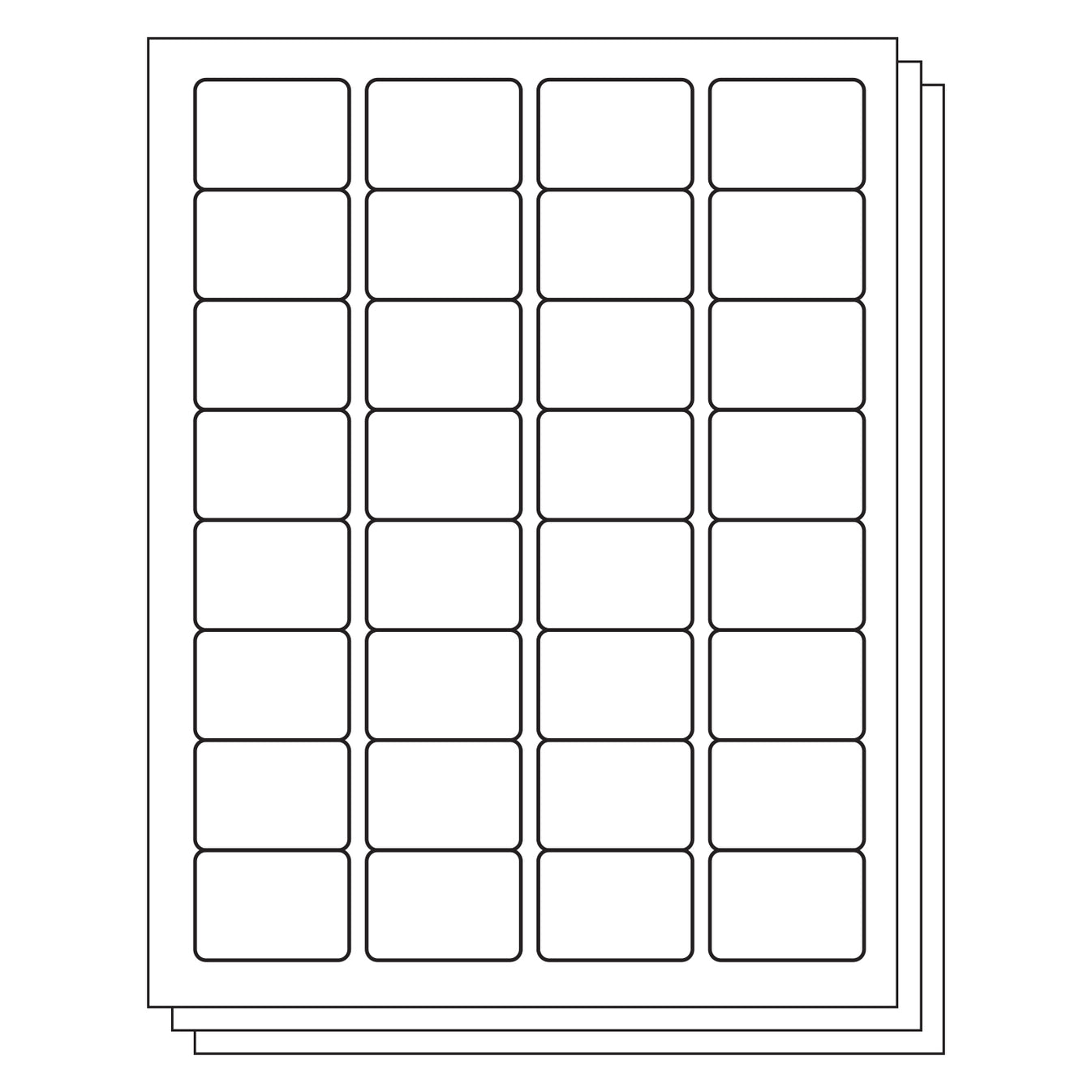 32UP | 1.75 x 1.25 inch Blank Rectangle Labels - 32 Labels per Sheet ...